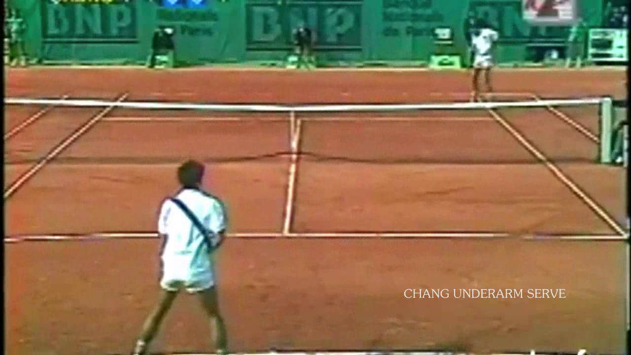 Michael Chang Underhand Serve vs Ivan Lendl (French Open 1989) [HD] on ...