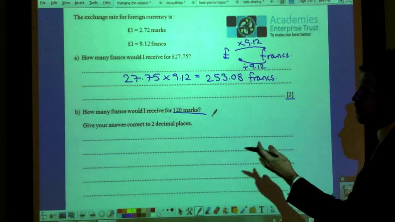 AET Mathematics GCSE Revision - Conversion Currency Questions on Vimeo