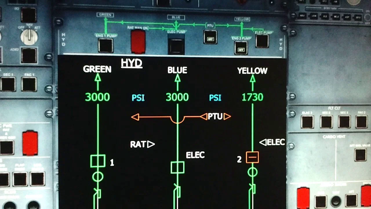 A320 In Flight Video - Airbus Flight Simulator 2004 - Hydraulic System ...