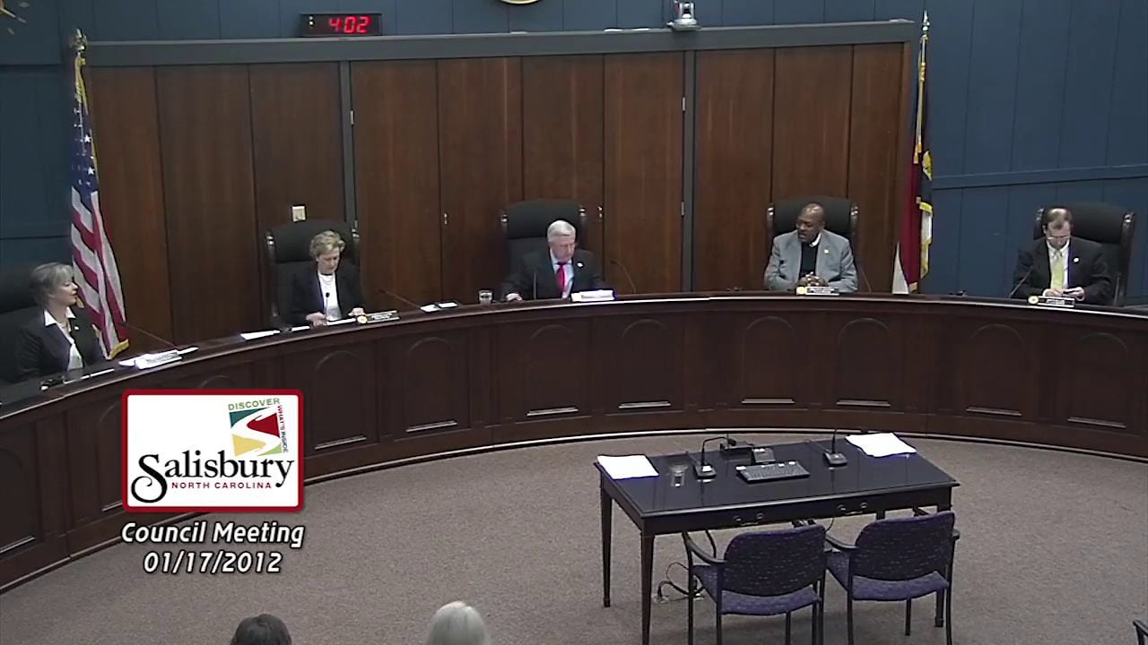 1/17/2012 Salisbury (NC) City Council Meeting on Vimeo