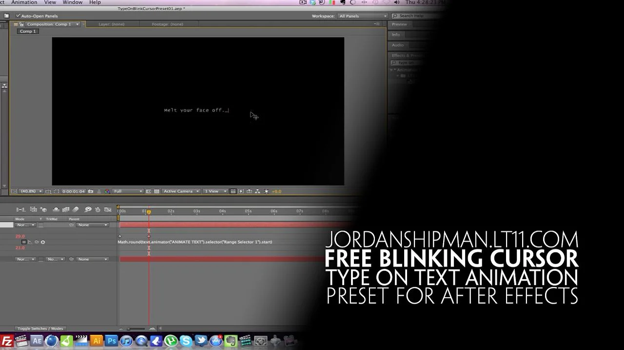 Free Blinking Cursor Type On Text Animation Preset on Vimeo