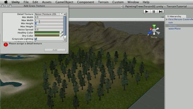 Unity 3D Terrain (6 of 7) | Placing Grass and Detail Meshes on Vimeo