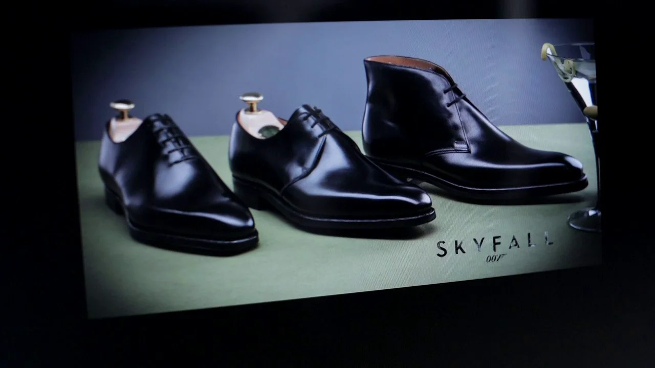 BTS James Bond wears Crockett & Jones Shoes in the New Skyfall Movie