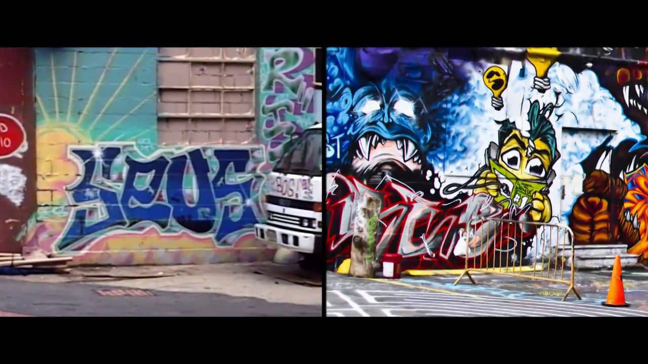 Late 90's / 2012 Graffiti Split Screen on Vimeo