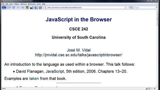JavaScript in the Browser: Part 2 on Vimeo