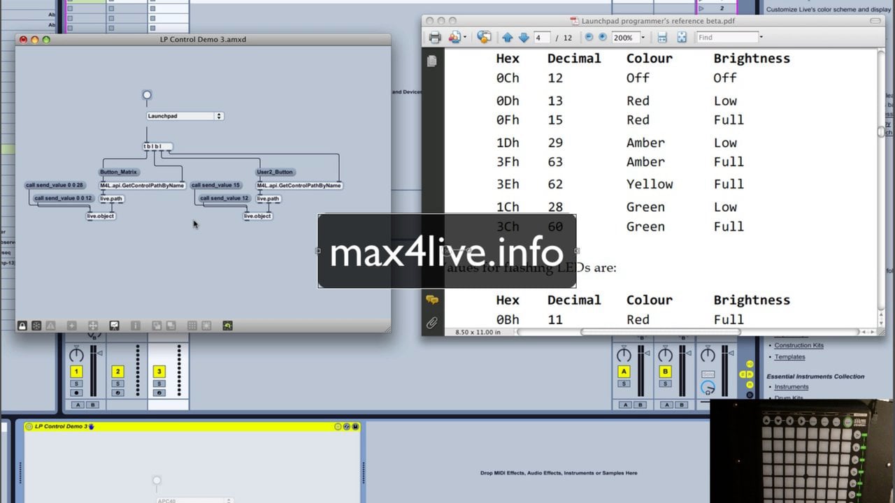 max4live.info tutorial: In Control: (Launchpad Edition) - Sending ...