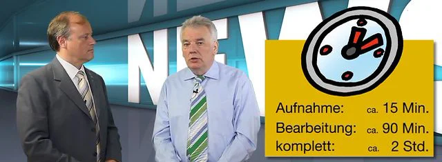 Demo eines Green-Box TV-Studios für Unternehmensfernsehen (Corporate TV ...