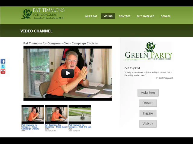 Interview w/ Pat Timmons - Green Party US House candidate - Michigan ...
