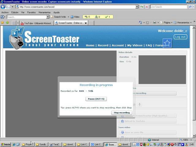 Pruebas ScreenToaster on Vimeo