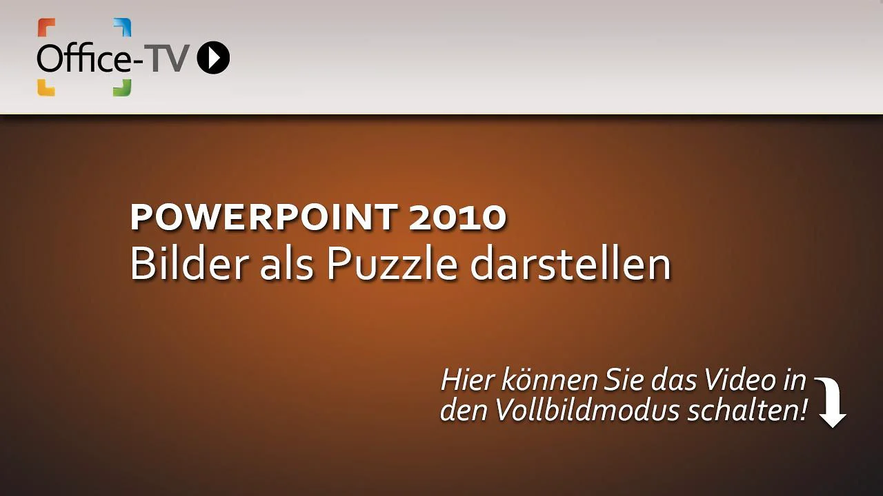 PowerPoint 2010-Bilder als Puzzle darstellen on Vimeo