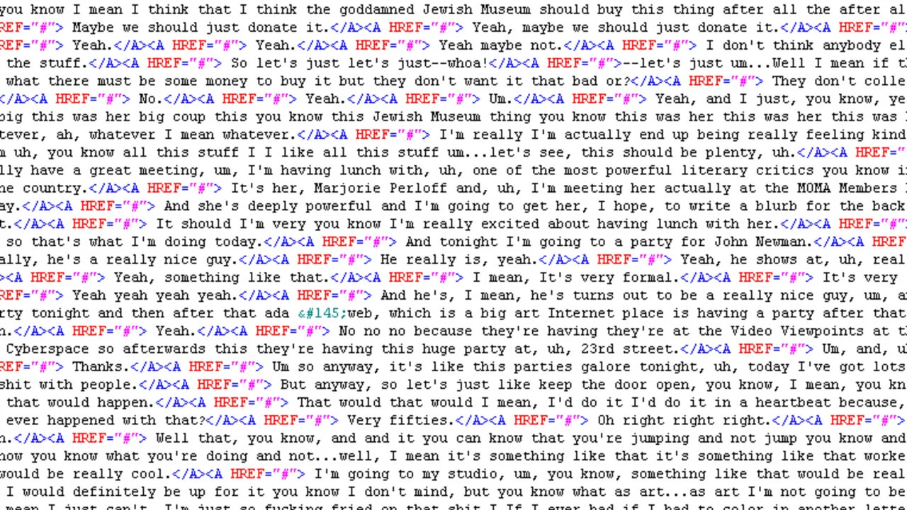 HIDDEN TEXT / HIDDEN CODE - Kenneth Goldsmith's Soliloquy on Vimeo