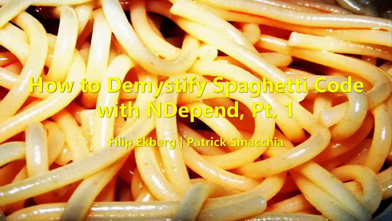 How to Demystify Spaghetti Code with NDepend, Part 1 on Vimeo