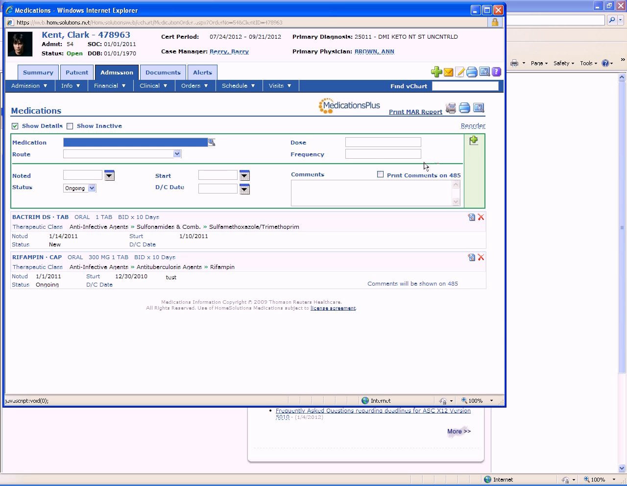 4200 - Plan of Care - 4202 POC - Diagnosis Detail Medications on Vimeo