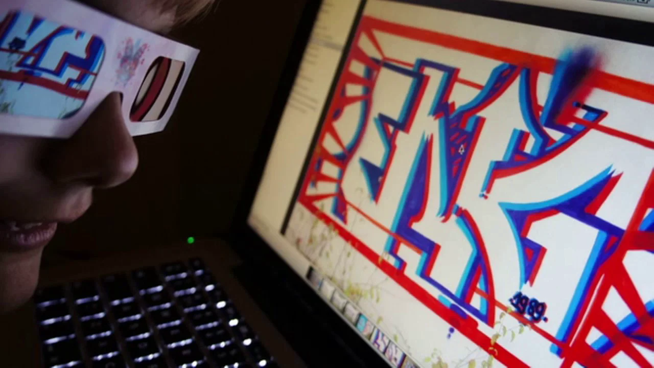 Z to the Anaglyph 3D graffiti piece ZENGA on Vimeo