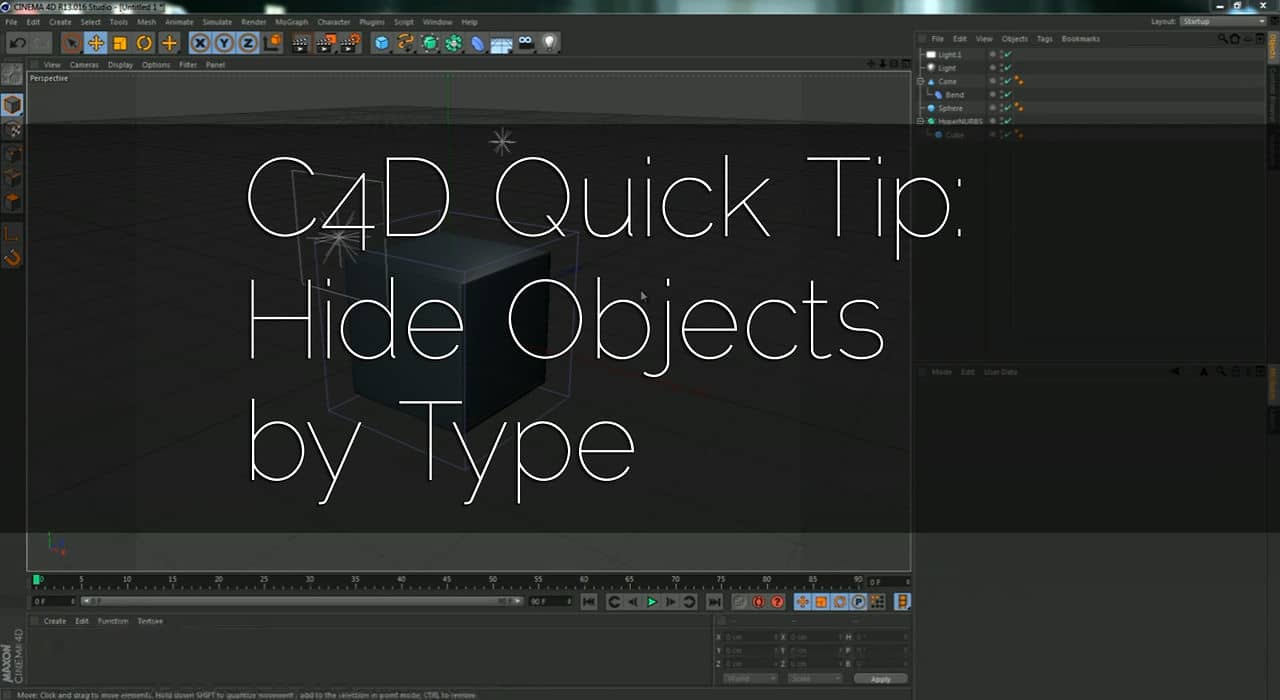 C4D Quick Tip - Hide Objects By Type on Vimeo