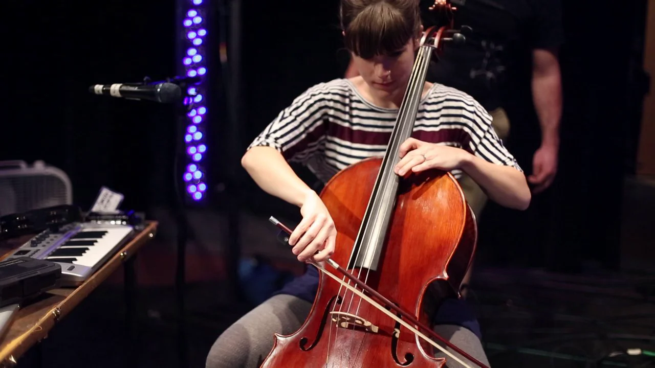 Cara Fox (of Gungor) playing my wife's cello...