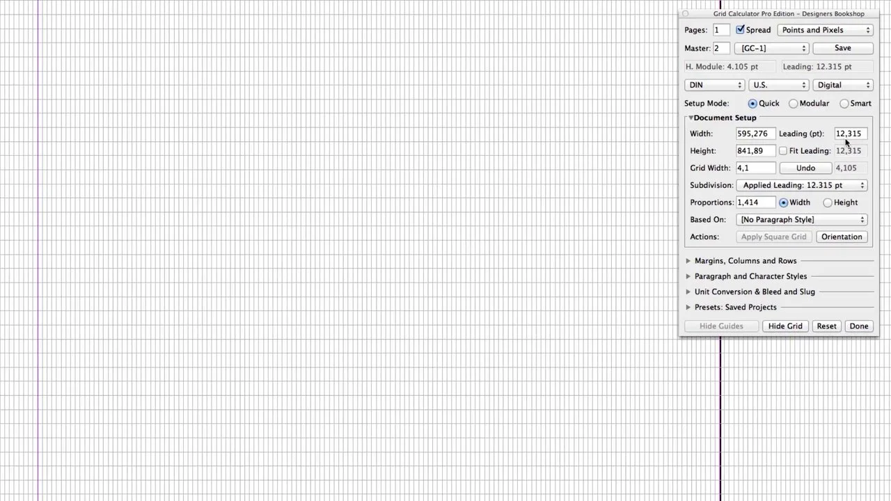 Grid Calculator Pro Edition 4.0 - Square Grid with Image-lines ...