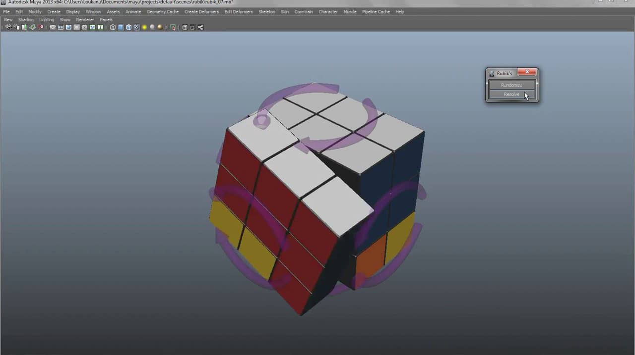 Rubik's Cube in Maya - Mel scripting on Vimeo