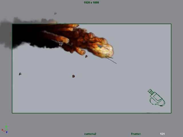 Maya Fluids RPG Helicopter Hit and Explosion Part 01 `The Hit` on Vimeo