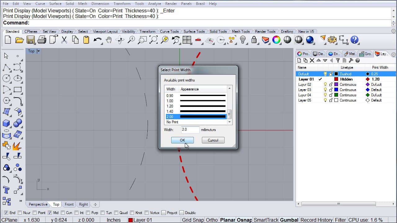 Rhino Visual Tips 5.0: Chapter 7: LAYERS: LINETYPE DISPLAY on Vimeo