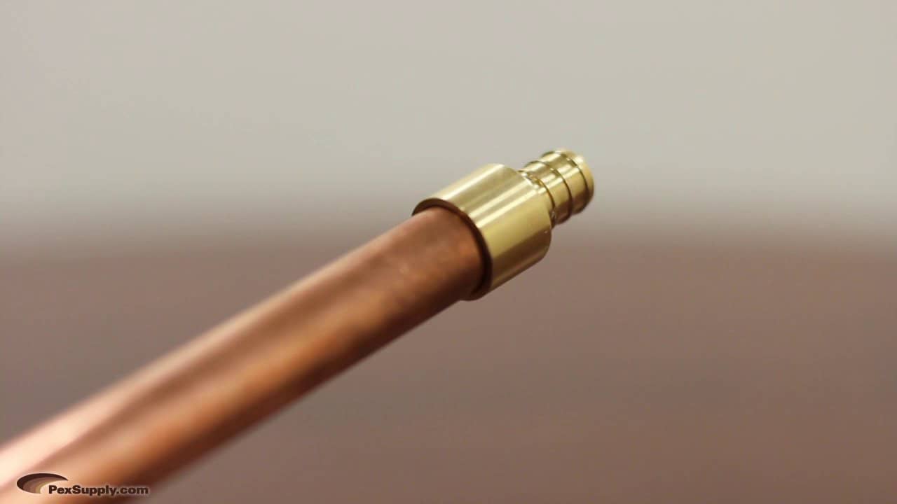 Connecting PEX Tubing to Copper Pipe on Vimeo