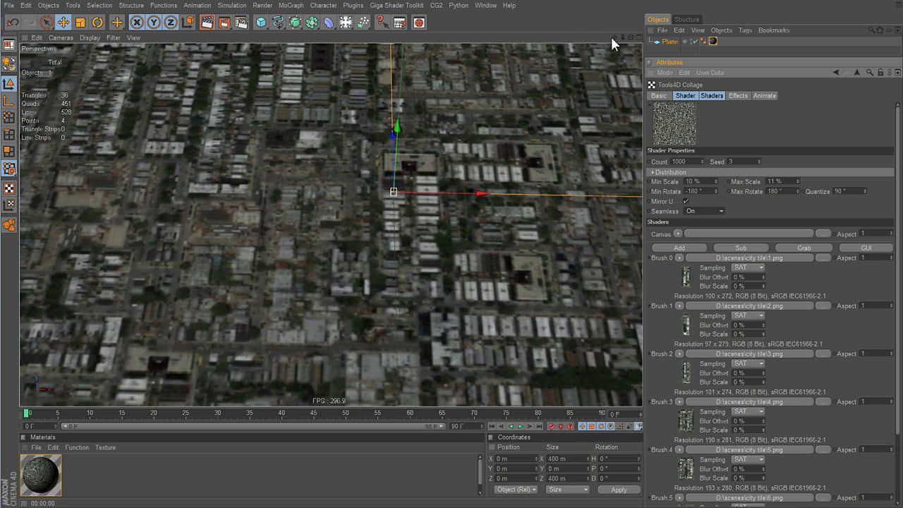 Create a procedural Urban map texture using the Collage shader on Vimeo