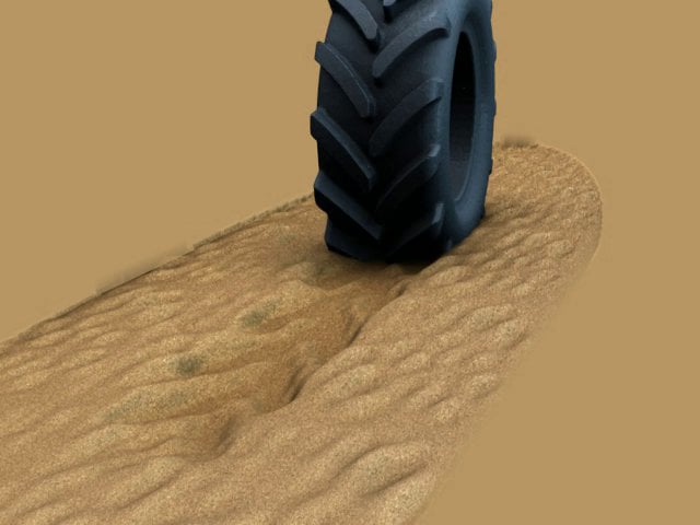 Rigid tire on deformable terrrain (rear view) on Vimeo