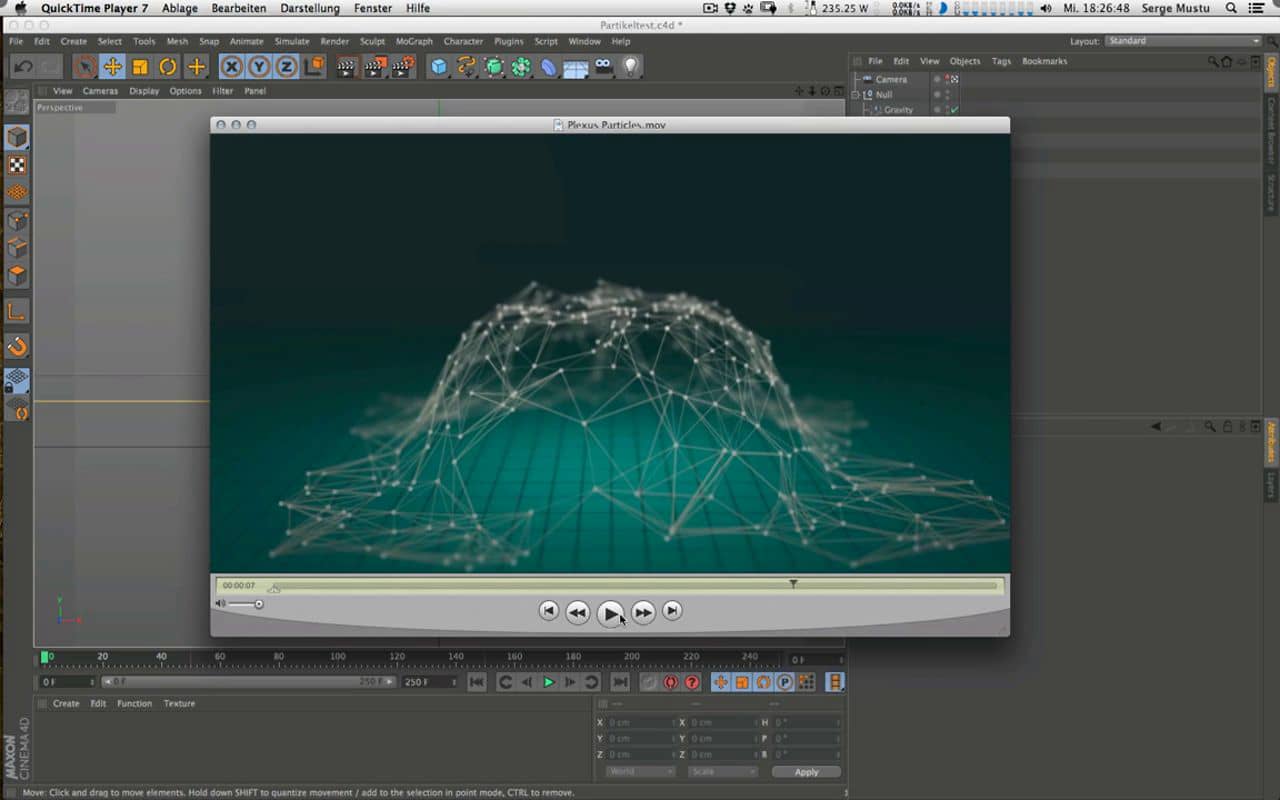 Plexus 2: Import of Cinema 4D Particles into Plexus ---> Tutorial on Vimeo