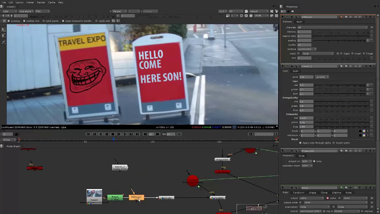 Nuke Tutorial - Generating a Clean plate/ Prepping on Vimeo