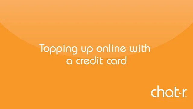 Chatr - Topping up online with a credit card