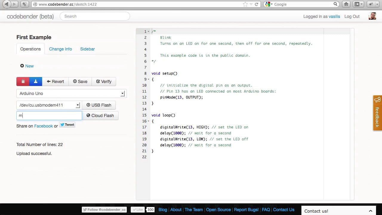 codebender tutorial on Vimeo