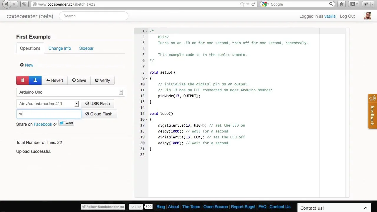 codebender tutorial on Vimeo