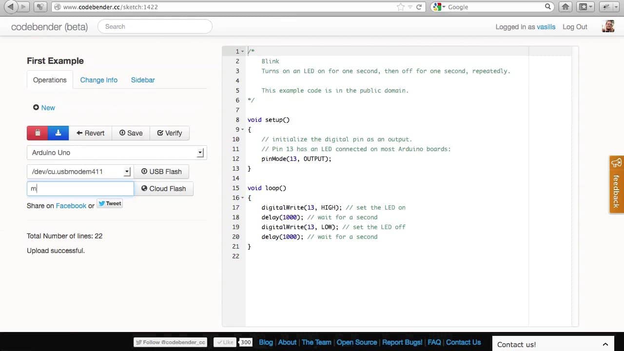 codebender tutorial on Vimeo
