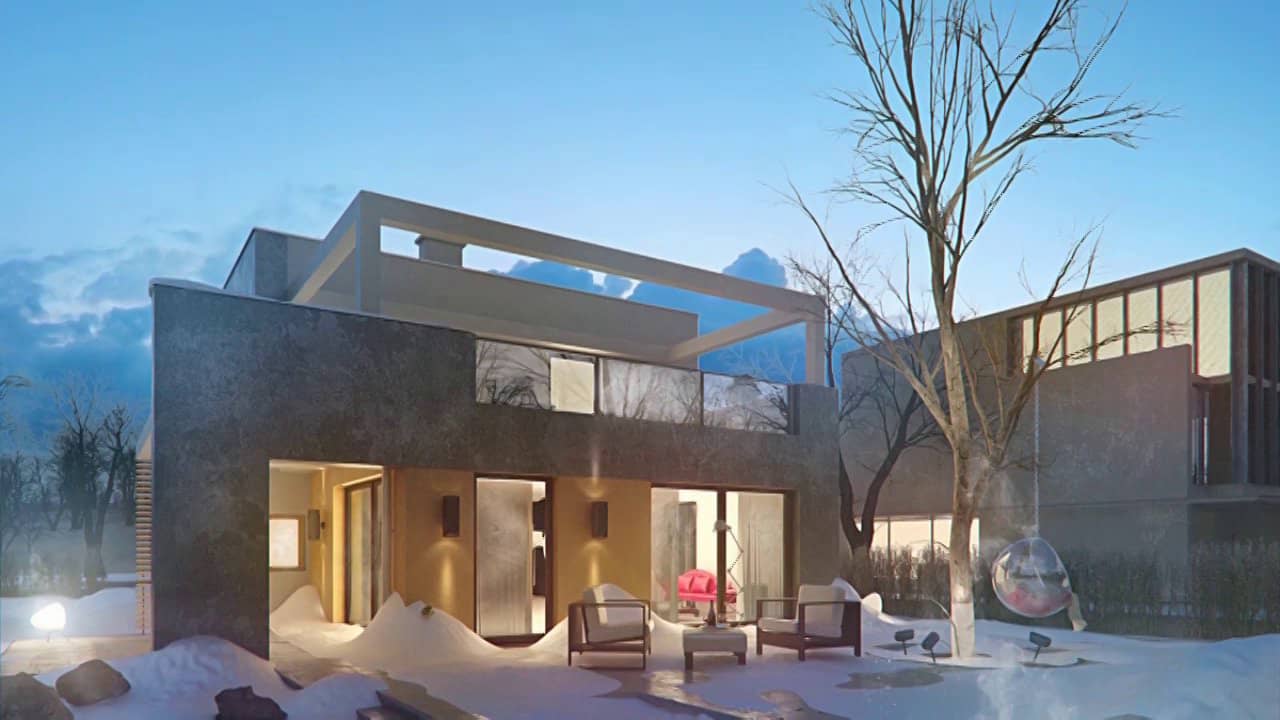 zx45 house in winter scenery from Z500 on Vimeo