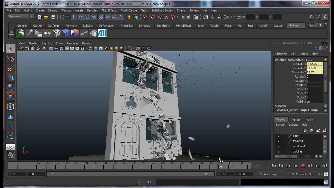 Facade destruction tutorial in MAYA with PDI on Vimeo