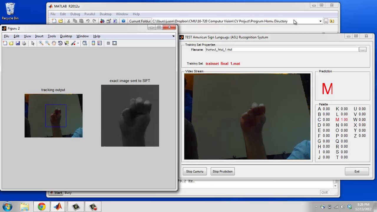 American Sign Language Recognition System On Vimeo