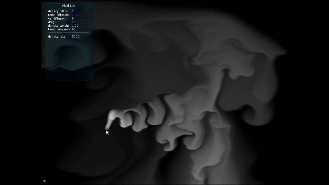 Real-time 2D Fluid Dynamics using OpenCL / OpenGL on Vimeo