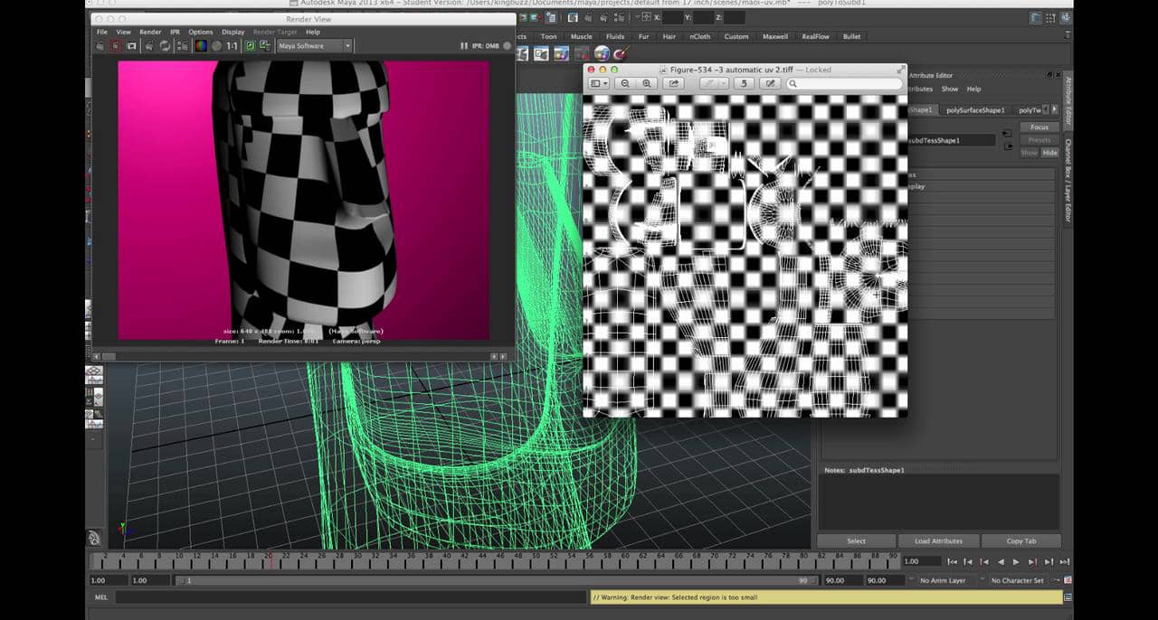 Intro to Autodesk Maya 47: Comparing various UV Texture Editor settings ...