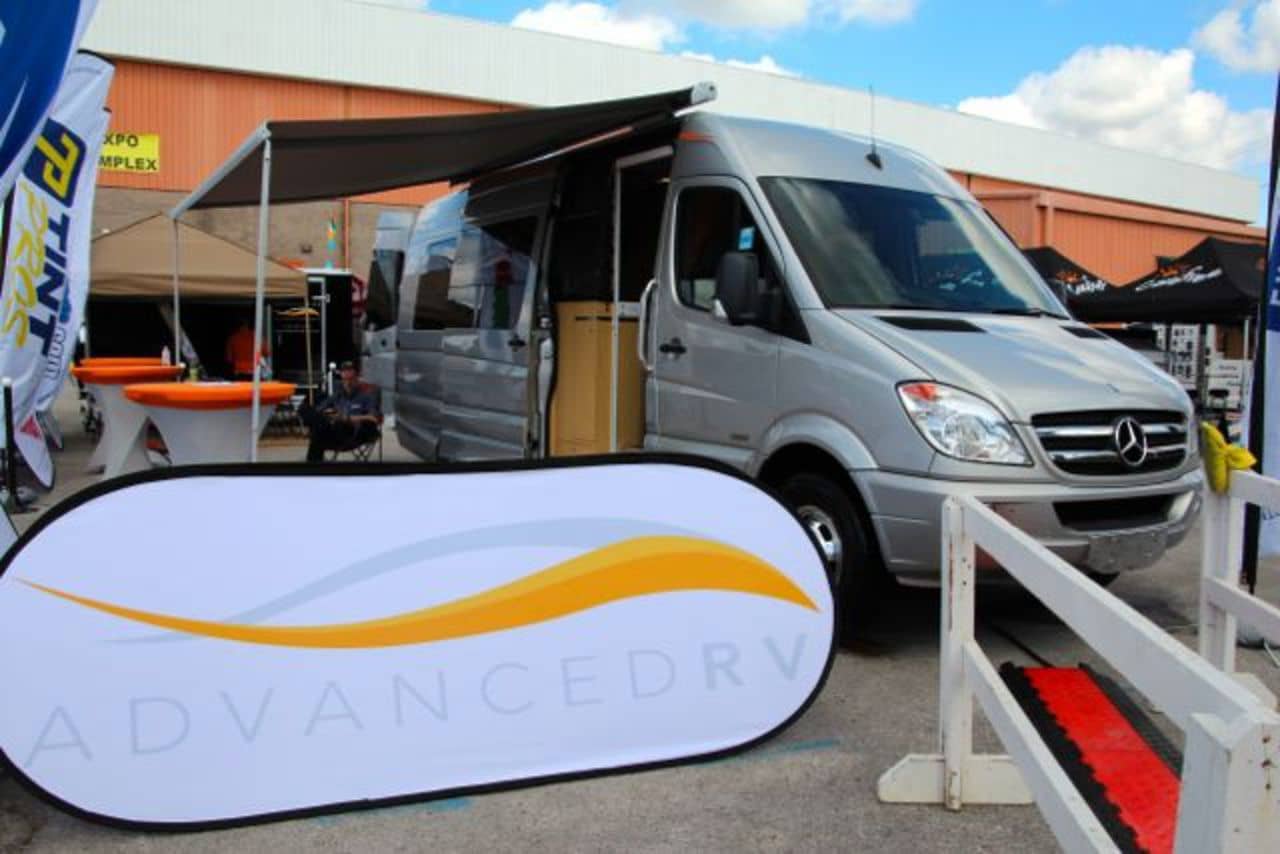 Inside Advanced RV's Ocean One Class B Motorhome at the RV Supershow in ...