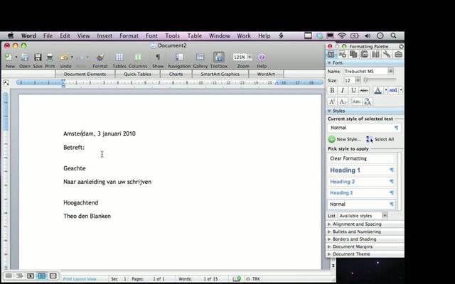 werken met Word: een sjabloon maken on Vimeo
