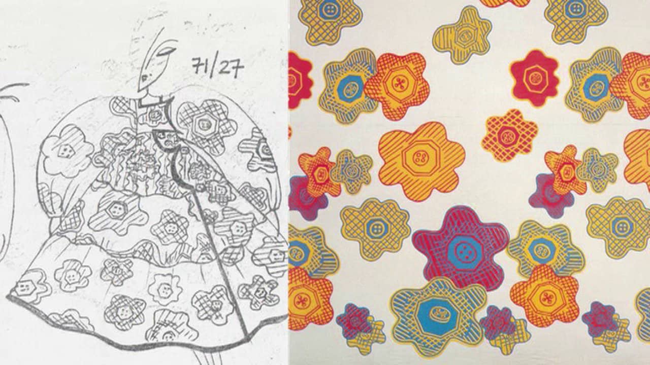 6. Zandra Rhodes: The creation of the 'Button Flower' print (1971) on Vimeo