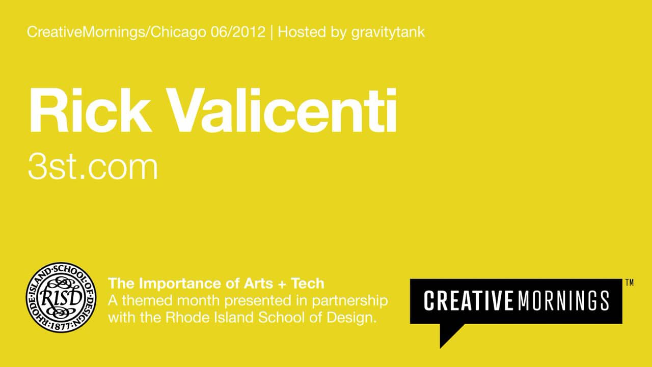 Creative Mornings with Rick Valicenti on Vimeo