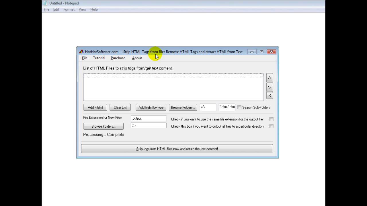 How to Strip HTML Tags from files Remove HTML Tags and extract HTML ...