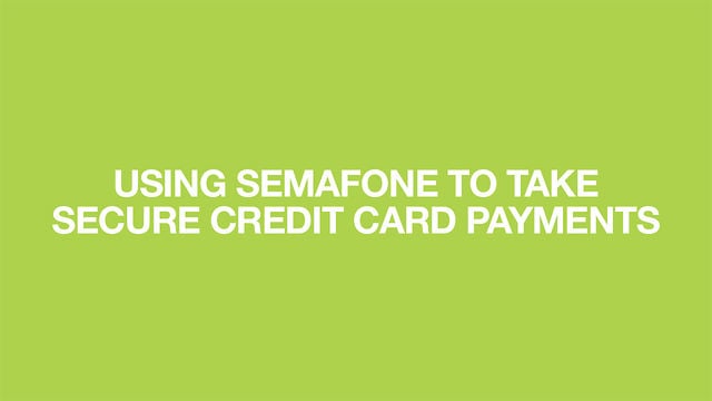 Using Semafone to take secure credit card payments on Vimeo