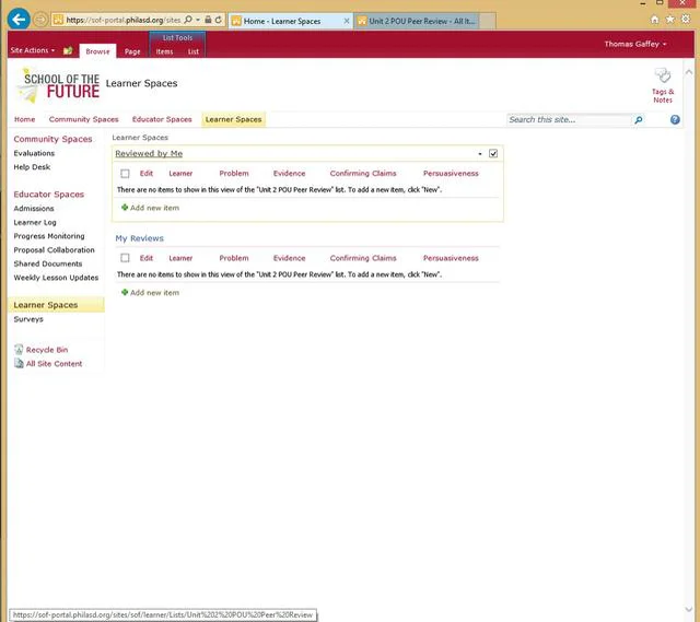 Peer Reviews with SharePoint