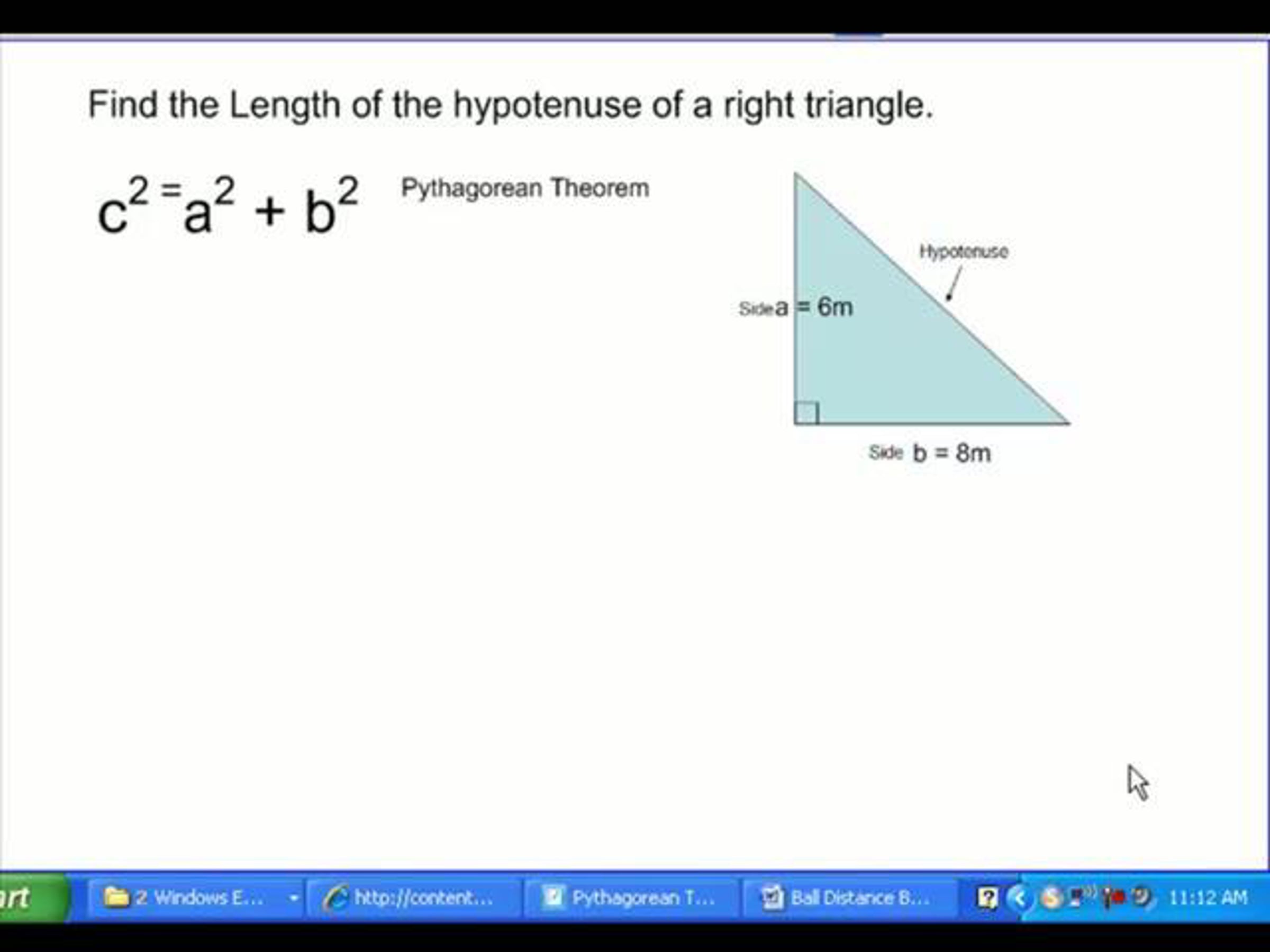 How to find the hypotenuse of a right triangle | Videos & Movies on Vimeo