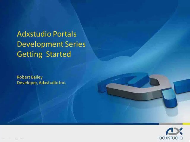 Adxstudio Portals - Getting Started on Vimeo