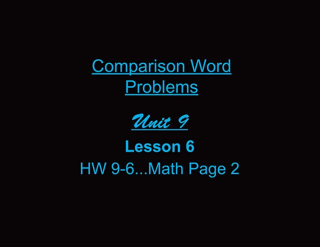 Unit 9 Lesson 6 Math Page 2 on Vimeo