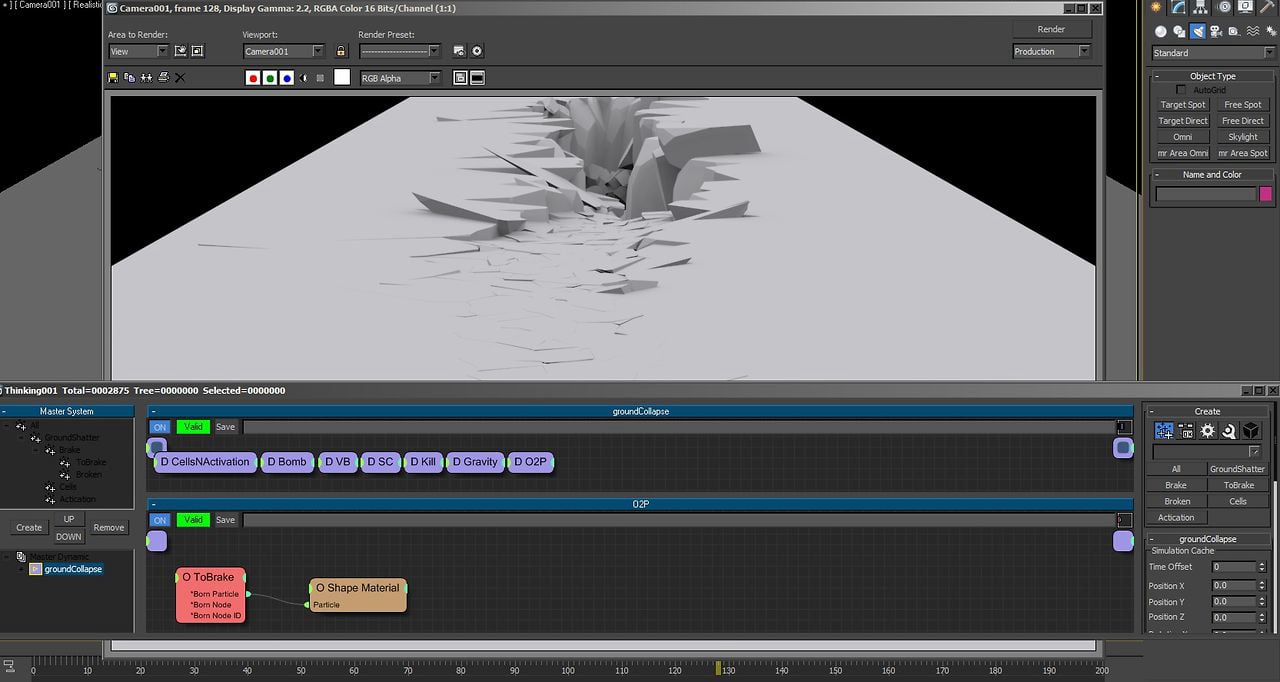 Thinking Particles Ground Collapse Tutorial on Vimeo