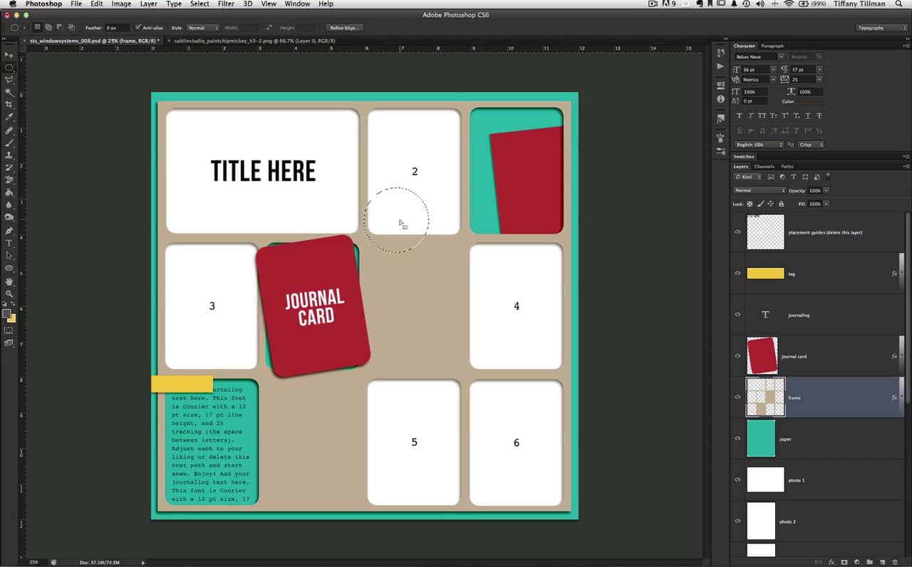 How to Cut a Negative Shape into a Project Life Template on Vimeo
